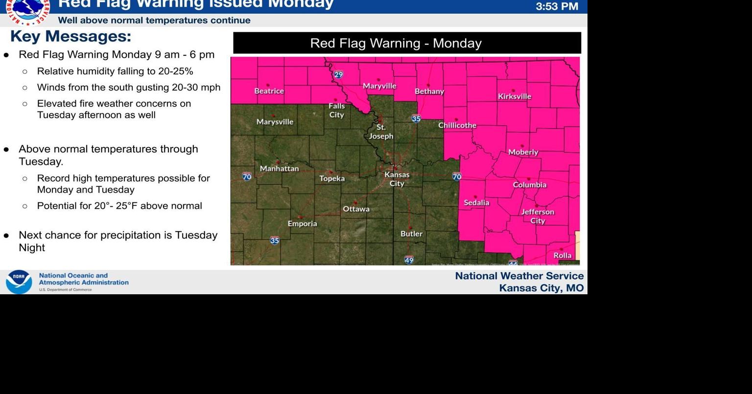 Red Flag Warning issued for much of mid-Missouri and northern Missouri ...