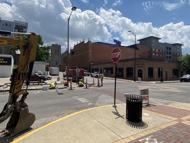 Sidewalk ramp repair work underway this week in downtown Columbia ...
