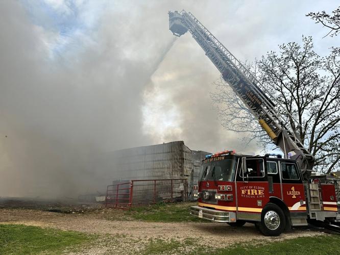 Barn outside of Eldon destroyed by fire, one firefigher injured ...