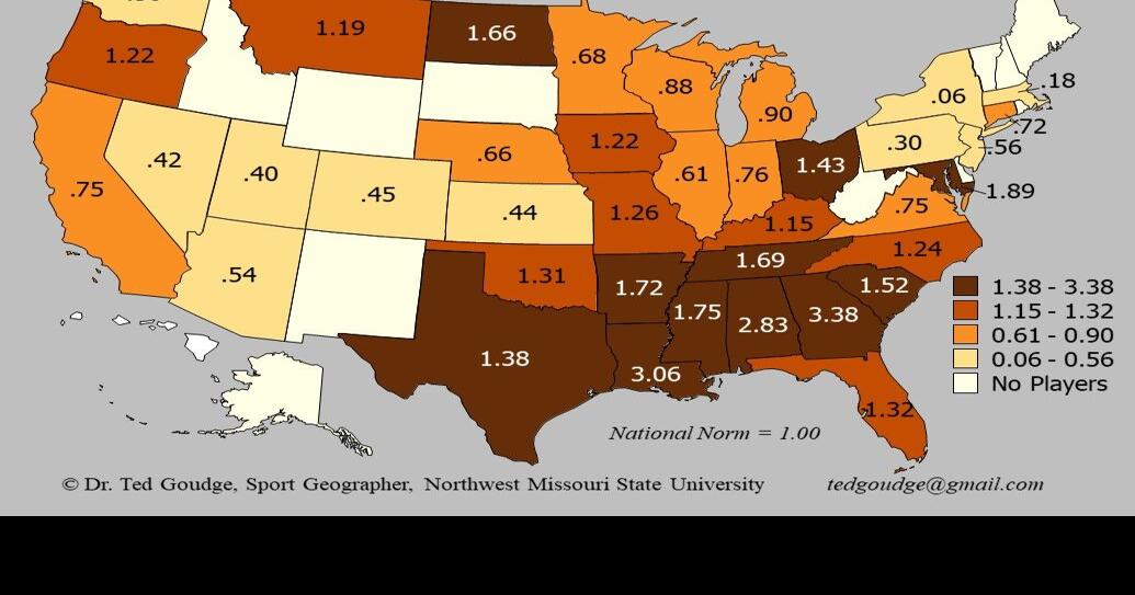 Geography with Goudge: NFL Draft Map, 2022 | News | kmaland.com