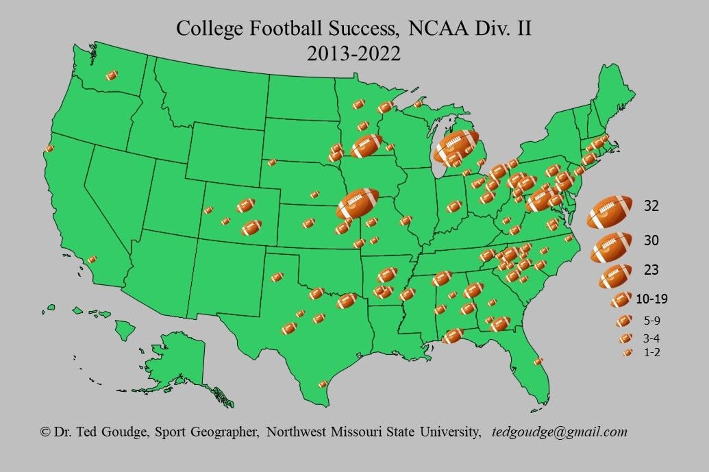 College Football Teams Map