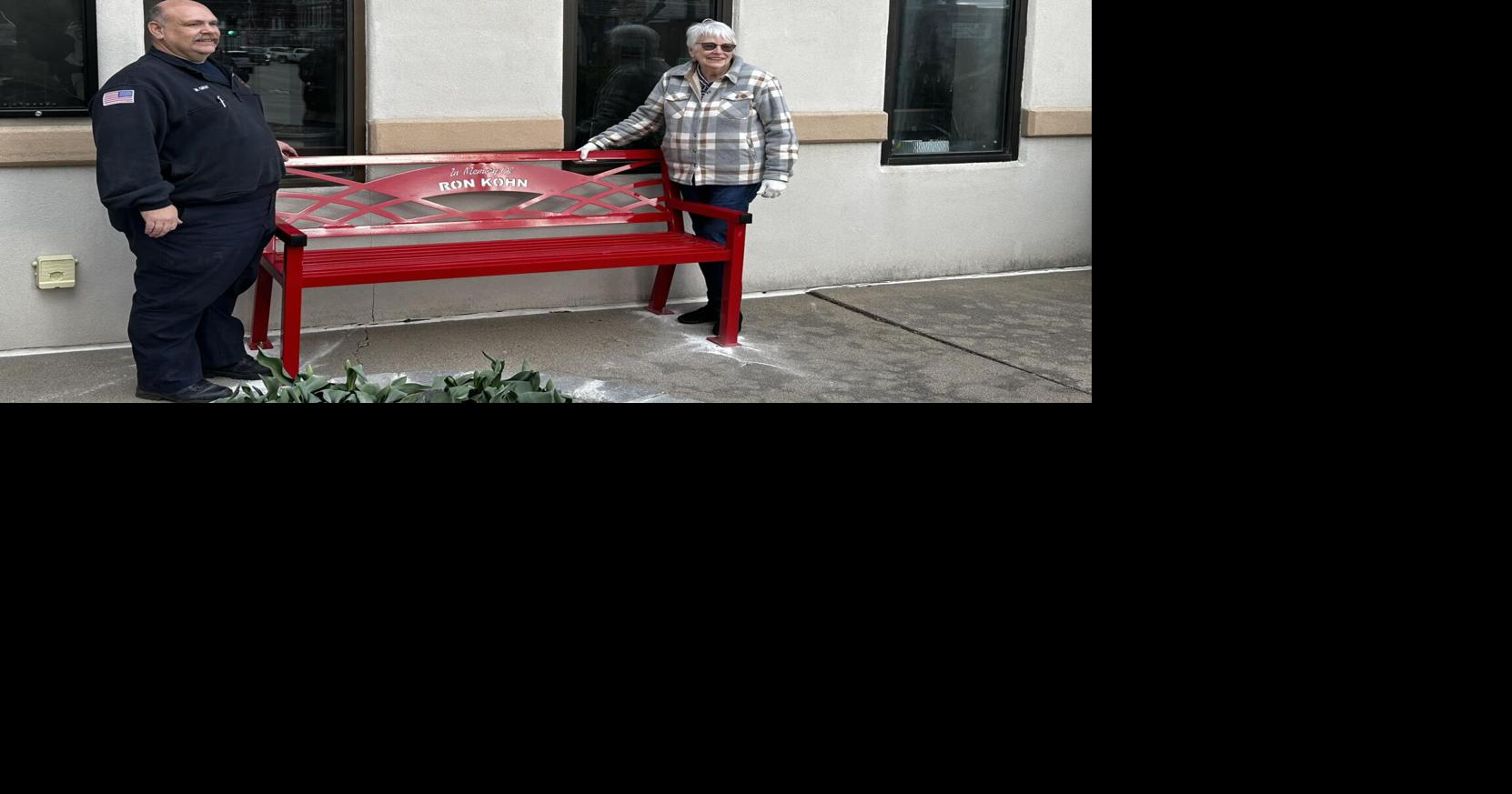 Glenwood Volunteer Fire Association presents 'Ron Kohn Memorial' bench ...