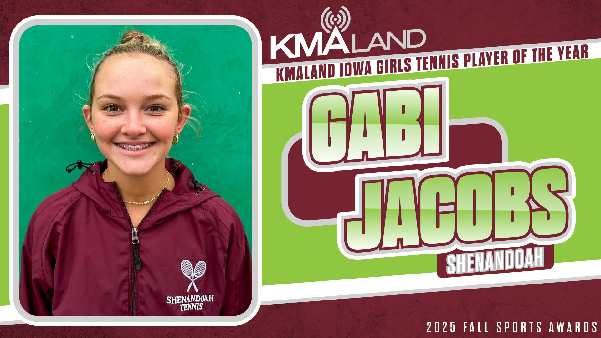 Shenandoah star, Sidney senior Jacobs nabs latest KMAland Iowa Tennis ...