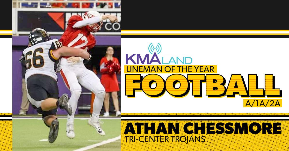 Tri-Center state champion Chessmore is the 2024 KMAland A/1A/2A Lineman ...