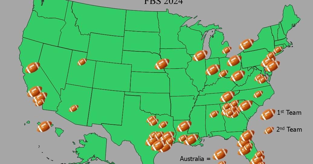 Geography with Goudge: AP Football All-Americans, FBS 2024 | News ...