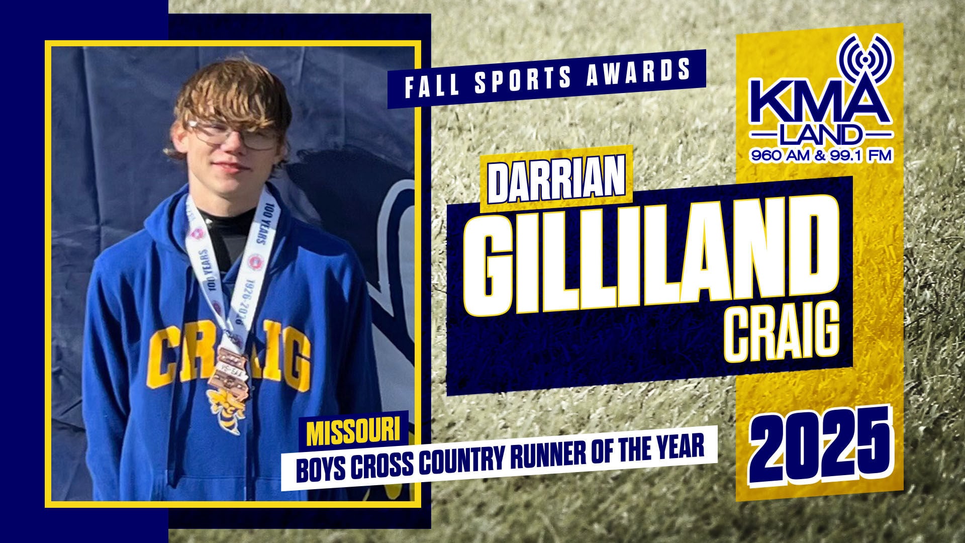 Craig freshman Gilliland makes history, earns KMAland Missouri Boys XC ...