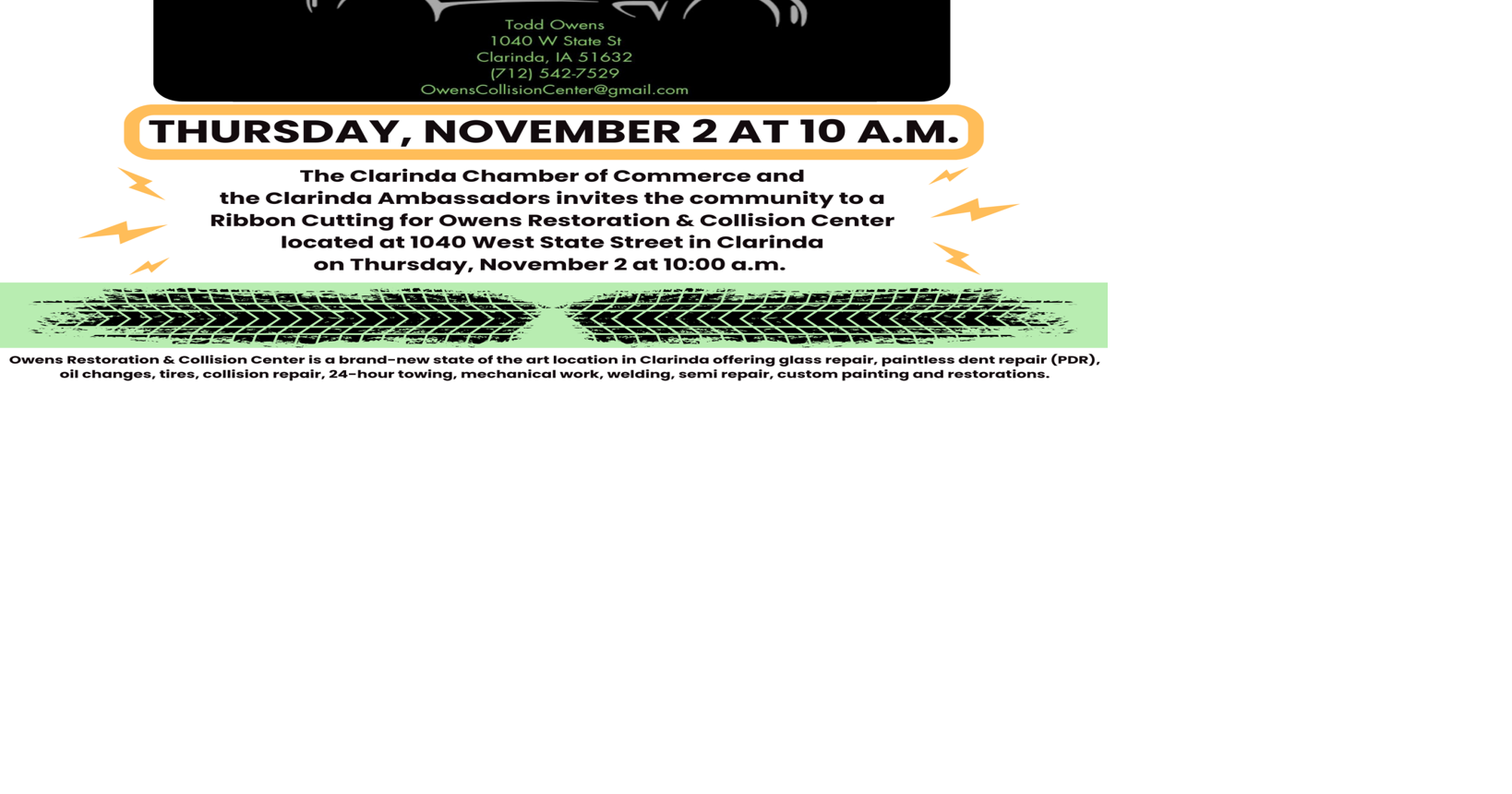 Ribbon Cutting for Owens Restoration & Collision | Calendar | kmaland.com