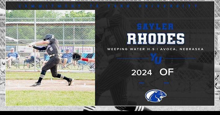 Weeping Water's Rhodes to play baseball at York University | Sports ...