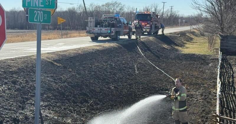 Ditch fire in Coburg threatens residential structures | News | kmaland.com
