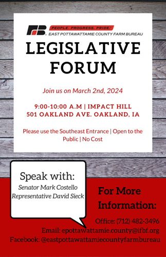 Farm Bureau Legislative Forum Flyer | | kmaland.com