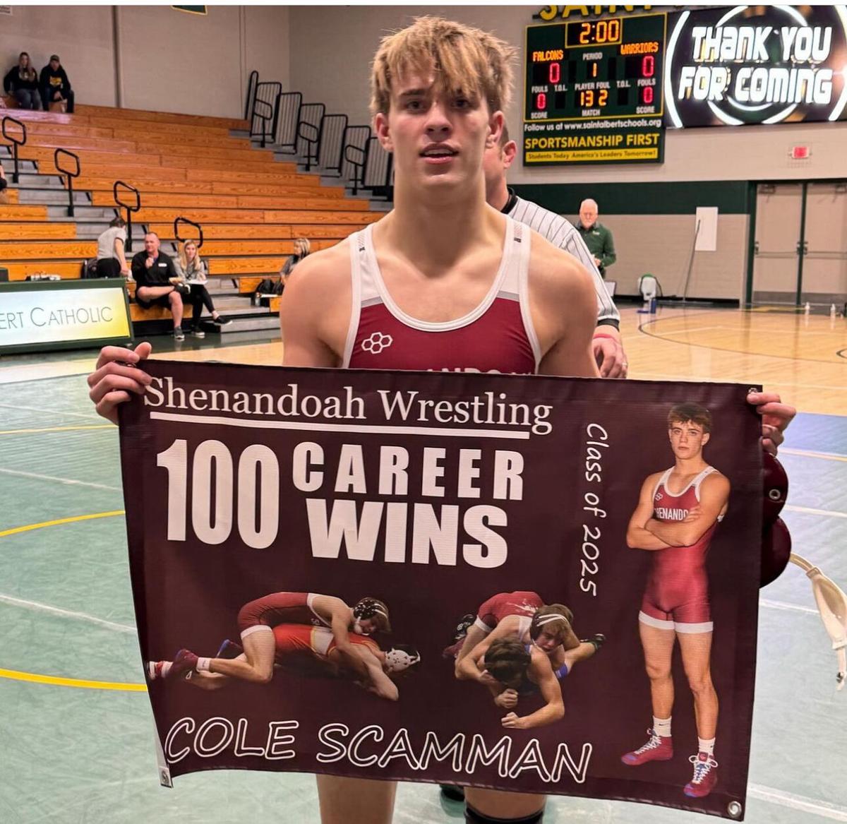 KMAland Boys Wrestling (1/25): Shenandoah goes 3-0 as Scamman reaches 100 wins | Sports ...
