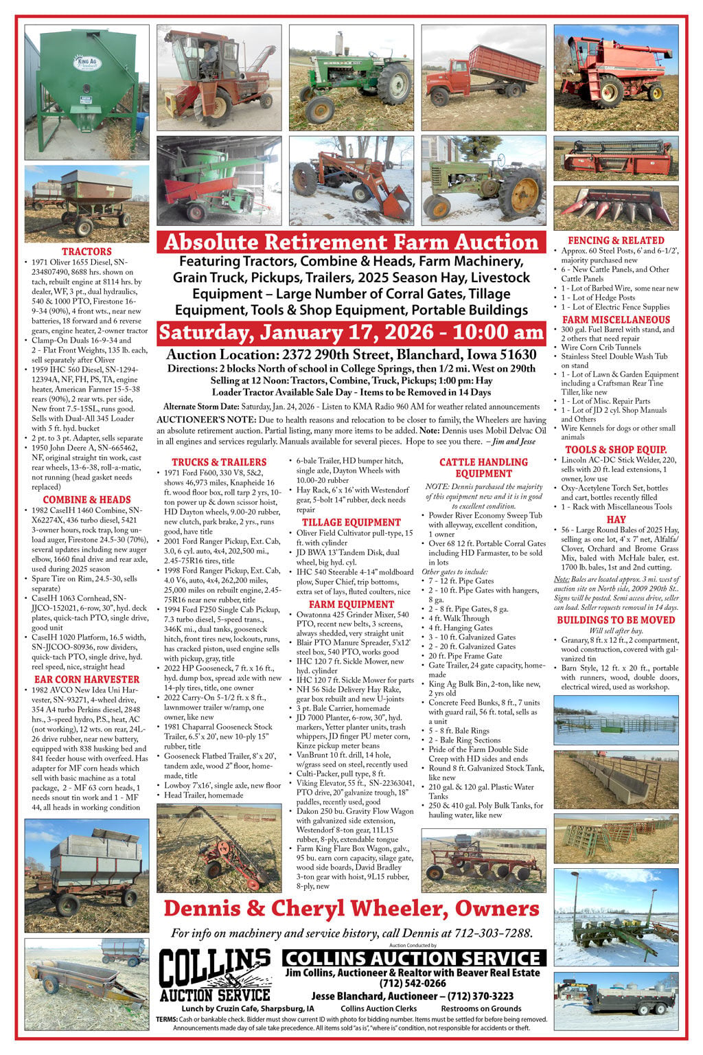 Dennis and Cheryl Wheeler Absolute Farm Retirement Auction | Auction ...