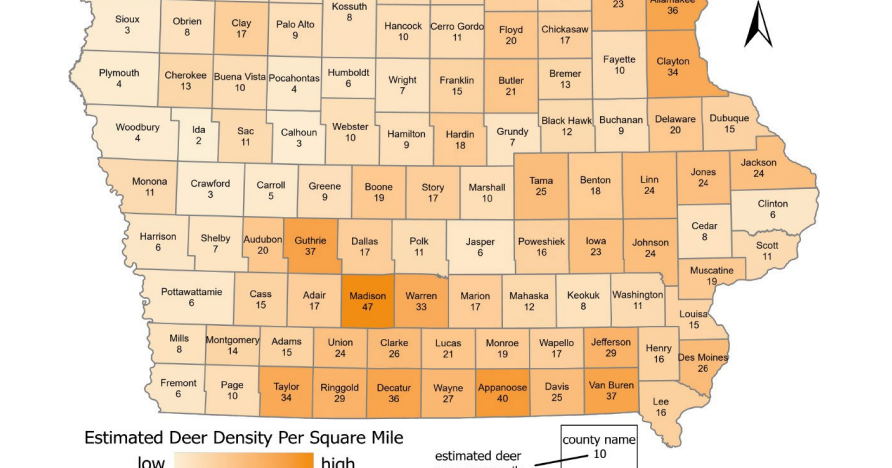 Iowa DNR releases first report on county-level deer density | News ...