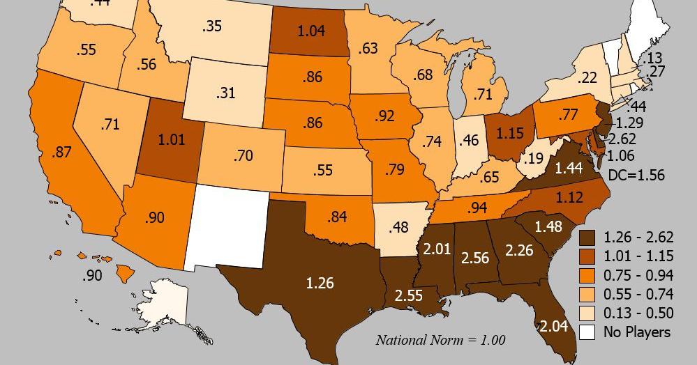 Geography with Goudge: NFL Players Map | News | kmaland.com
