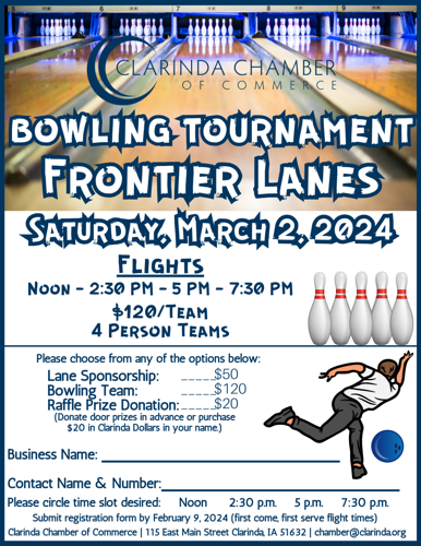 Chamber Bowling Tournament | Calendar | kmaland.com