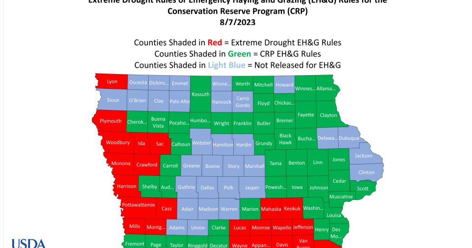 USDA authorizes emergency haying or grazing on CRP acres in nearly 70 ...