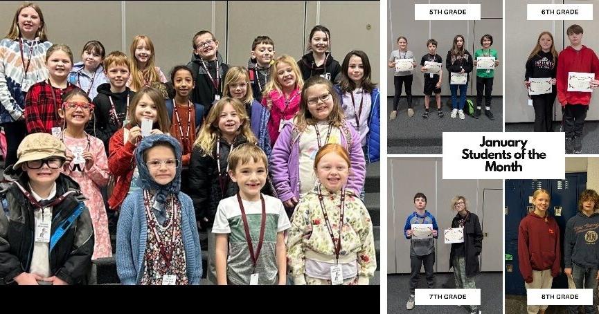 Shenandoah announces K-8 Students of the Month for January | News ...