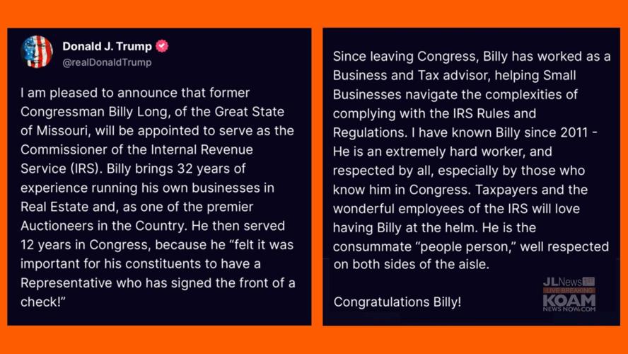 President Trump appoints Former Missouri Congressman Billy Long to helm ...