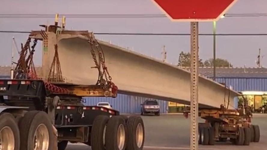 Rangeline bridge construction progress, large girders arrive to ...