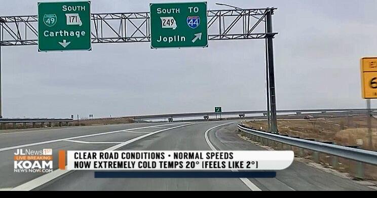 Clear road conditions around the 4-state area, have a kit in your car ...