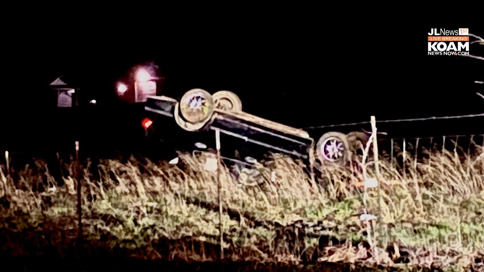 Rollover crash near Seneca, car goes off road, through fence ...