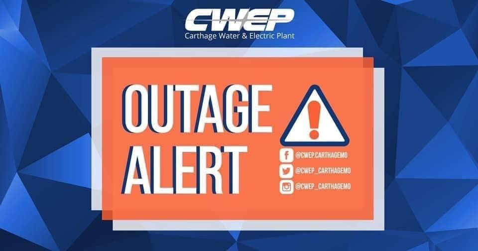 CWEP working to restore power in Carthage; Widespread power outage ...