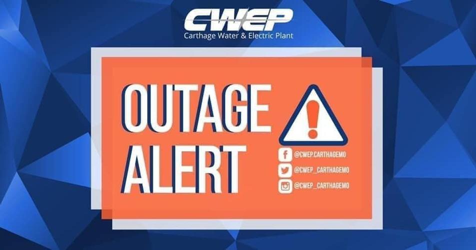 CWEP working to restore power in Carthage; Widespread power outage ...