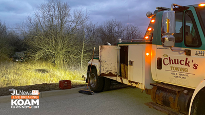 Pickup abandoned in woods along edge of Joplin Business Park | Auto ...