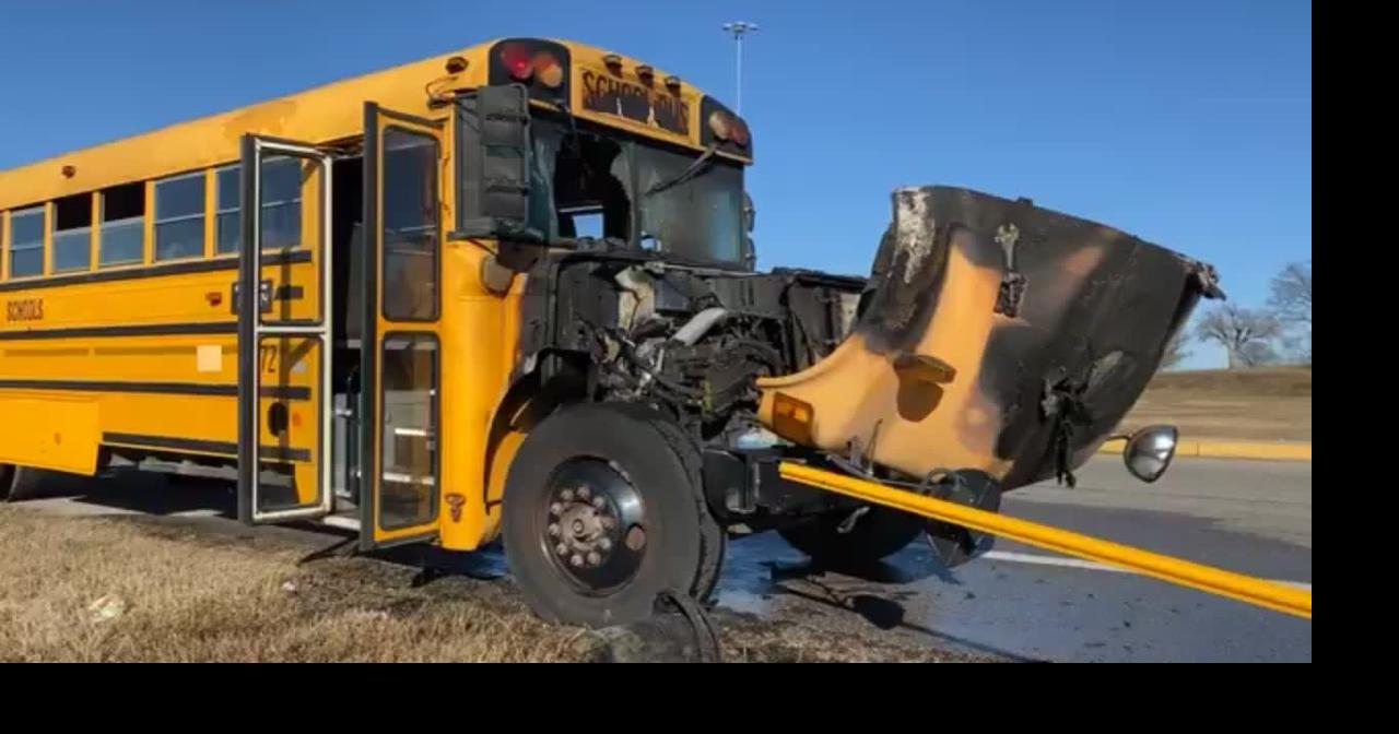 yellow bus fire