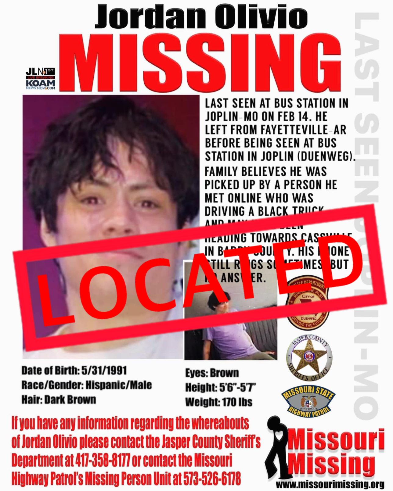 Missing Man last seen at Joplin bus stop | Joplin News First ...