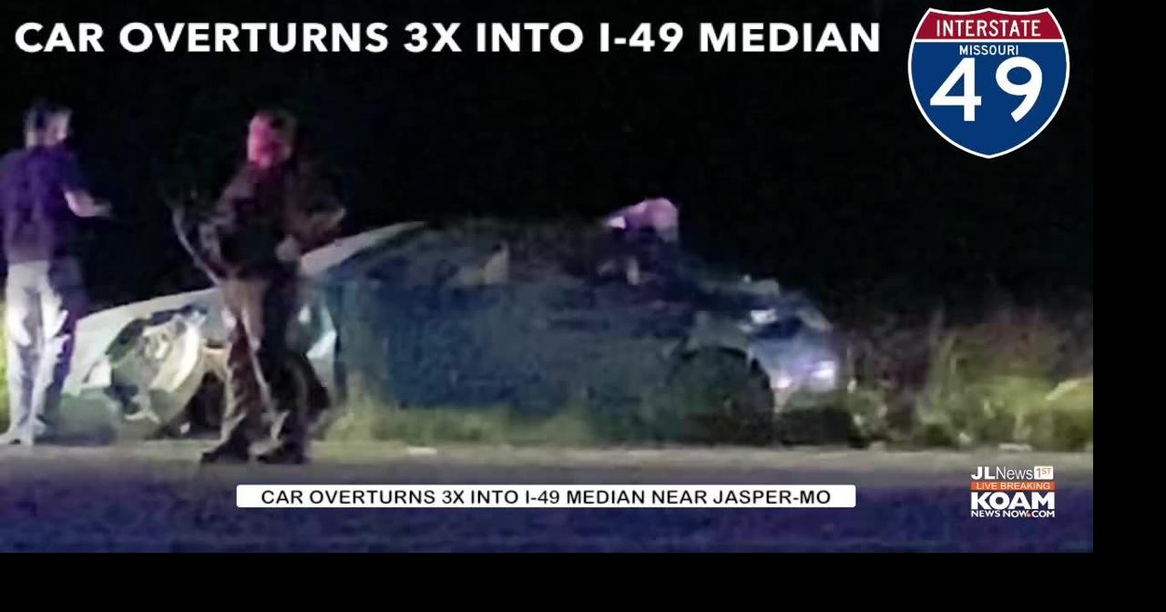 Car overturns 3x into median, driver walks away, was wearing seatbelt ...