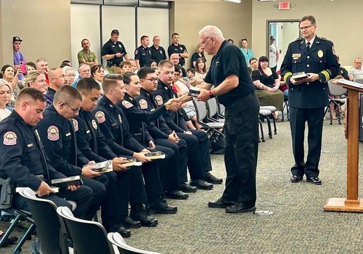 Badge Pinning Ceremony: Seven new officers sworn in as Joplin Police ...