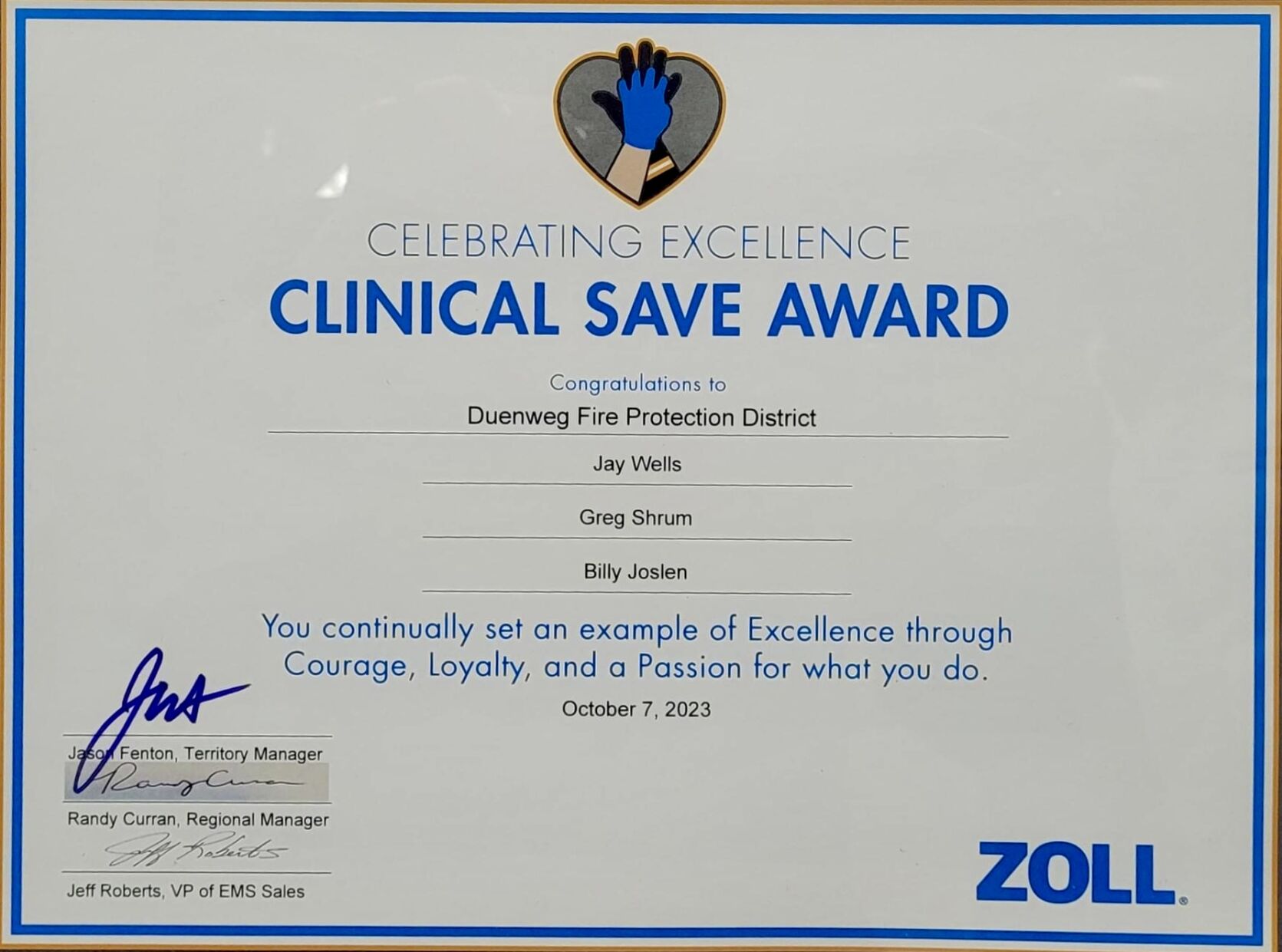 Duenweg Firefighters Honored with Life-Saving Awards | Joplin News ...