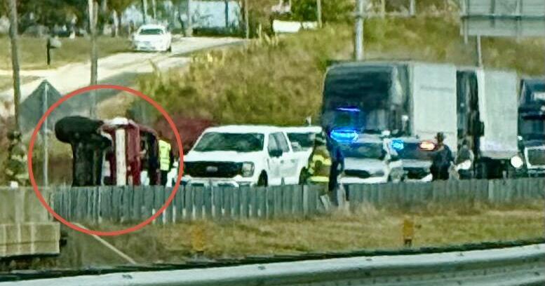 Cross-median crash, pickup overturns I-44 at Fidelity | Joplin News ...