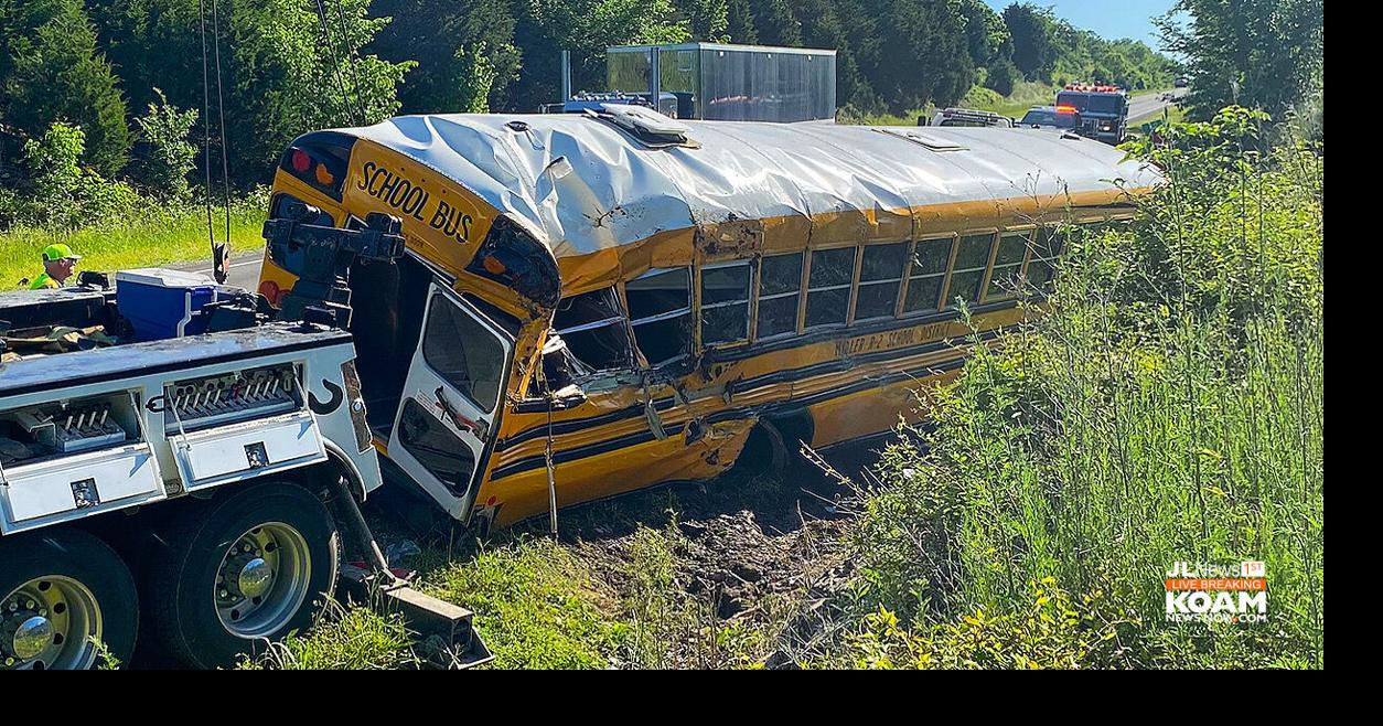 School bus rear-ended by tractor-trailer, bus spun around 180 ...
