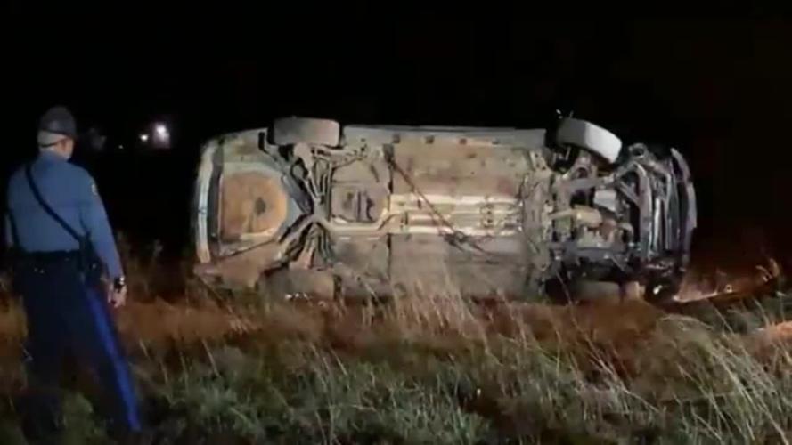 Rollover crash near Seneca, car goes off road, through fence ...
