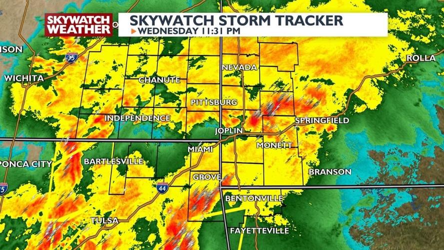 Rain continues Flash Flood Warning; Power out to 1,800 across Joplin ...