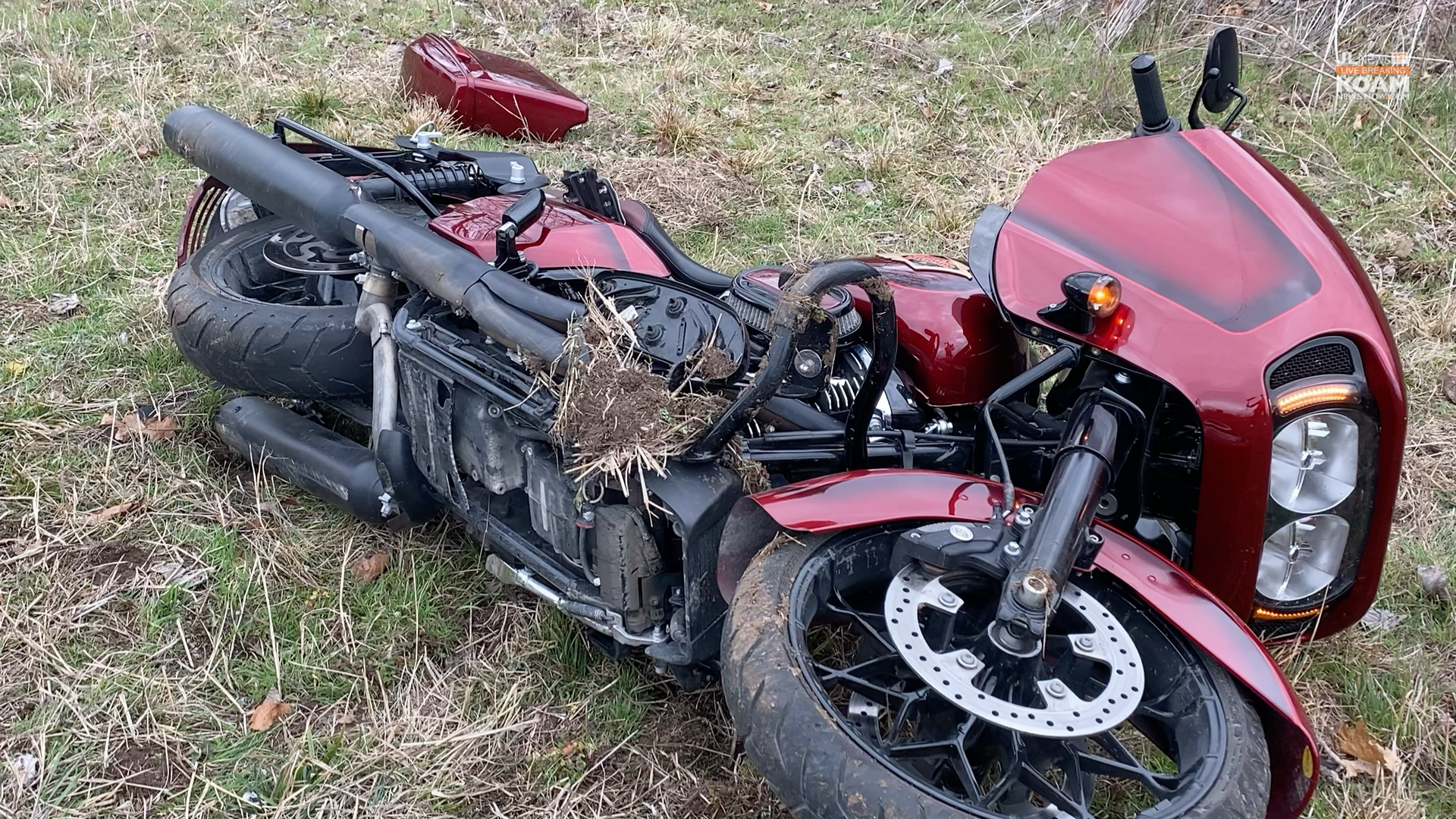 3-vehicle chain reaction crash incl. motorcycle at Airport Drive ...