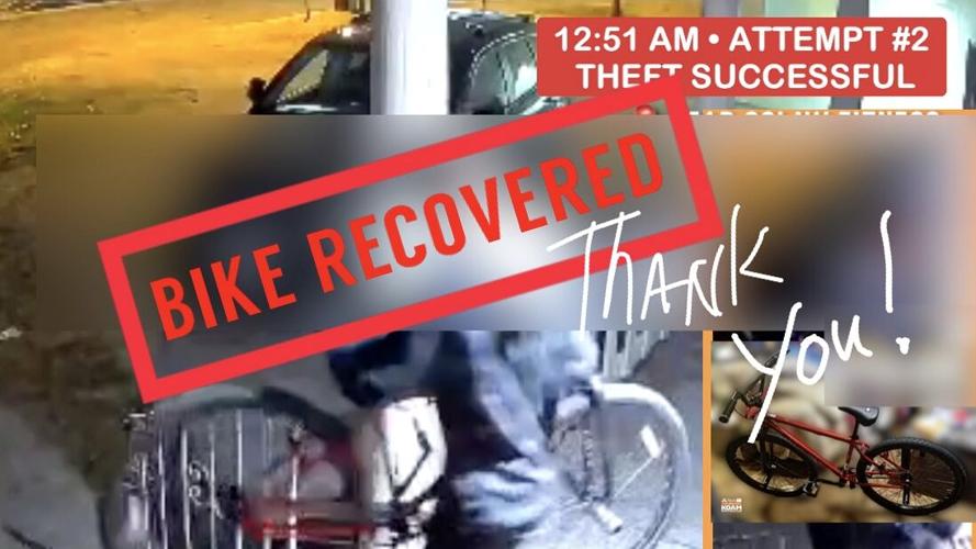 Tis the season of thieves; Bicycle stolen from front porch caught on ...