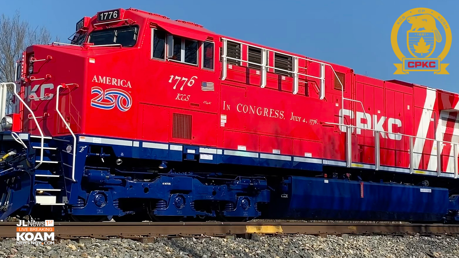 CPKC 1776 locomotive painted to celebrate America’s 250th anniversary ...