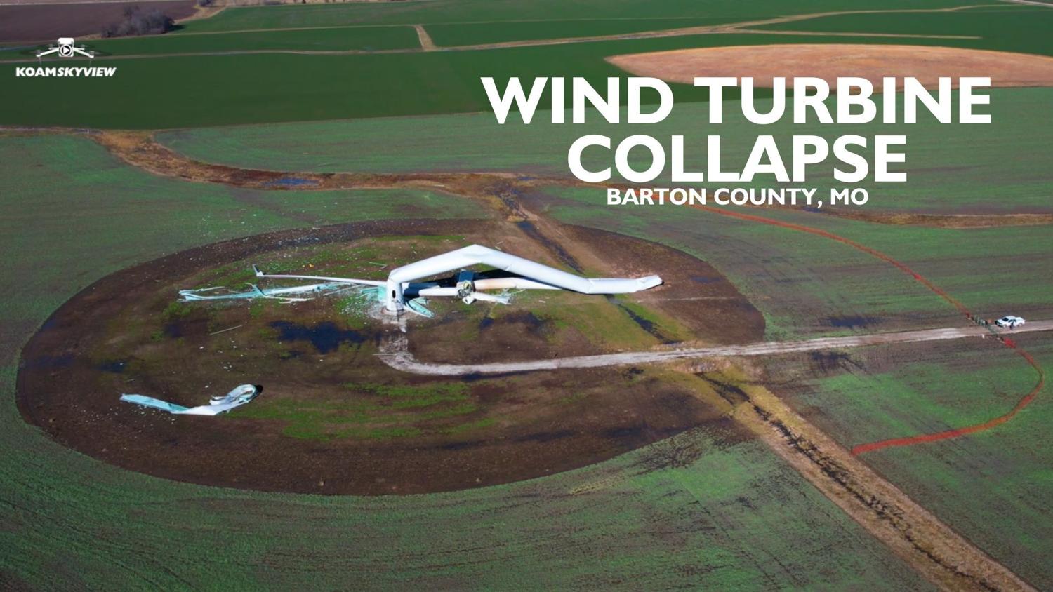Wind turbine collapse in southwest Missouri, no injuries | Local News ...