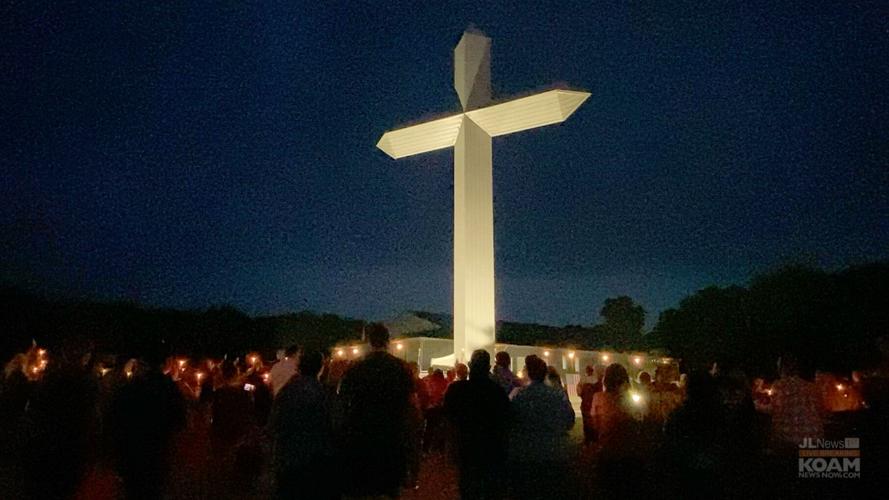 Prayer Vigil for Charlie Kirk Family, south Joplin, under the 70-foot ...