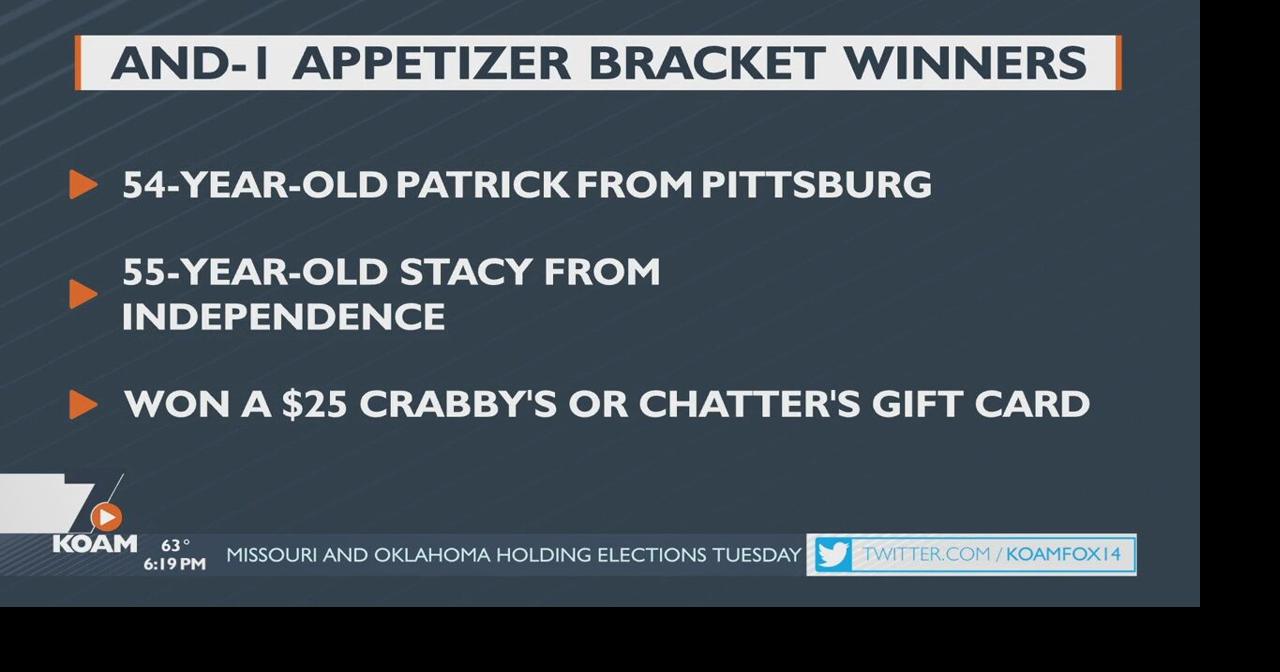 Winners randomly selected in And-1 Appetizers bracket | Contest Winner ...