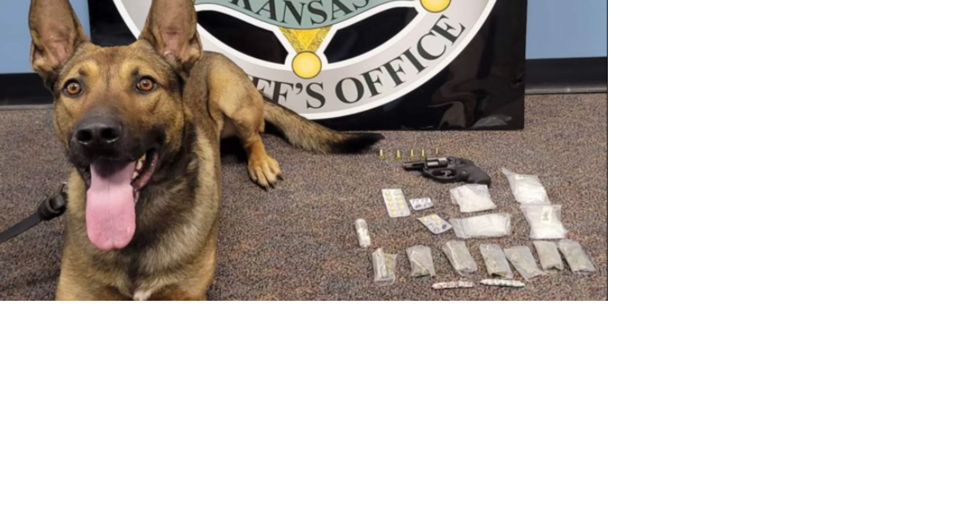 K9 helps police locate illegal narcotics during Independence, Kan ...