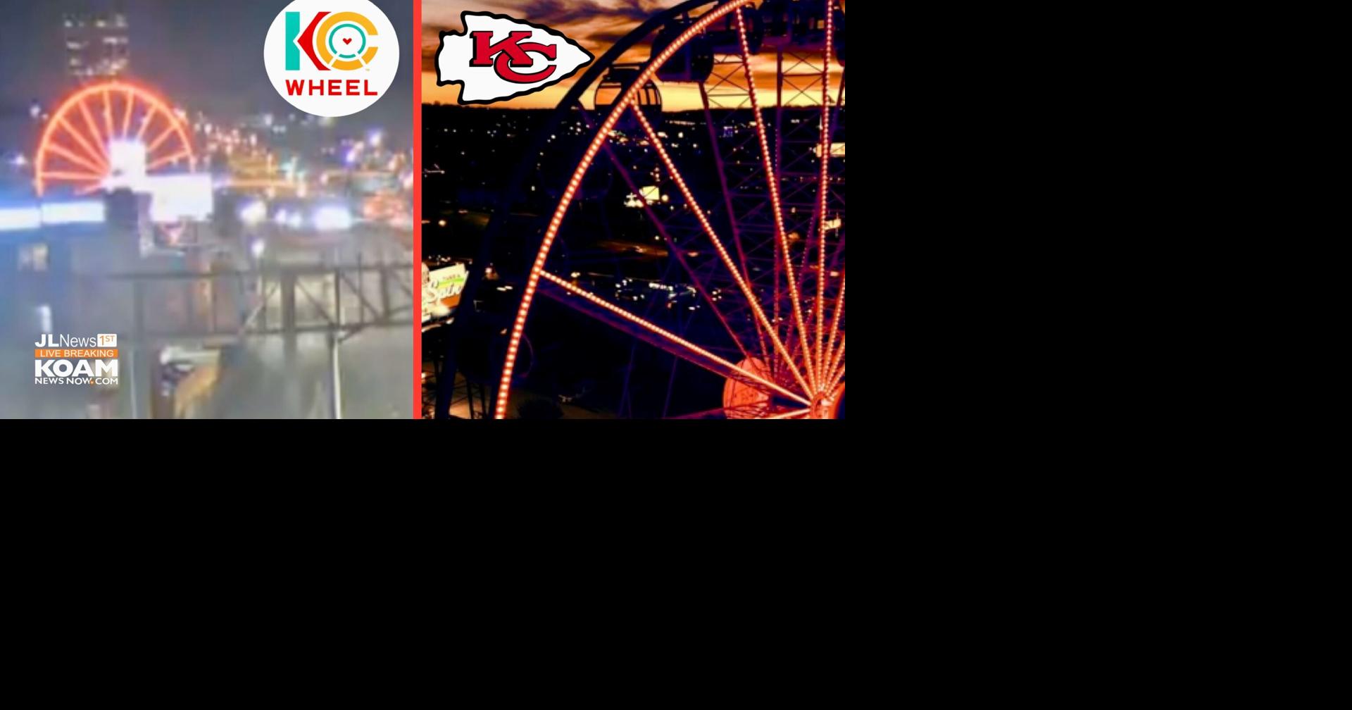 KC Wheel illuminated in red for the Chiefs! Visit Pennway Point for the ...