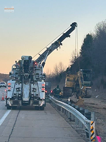 I-49 bridge girders damaged, track hoe arm extended too high | Joplin ...