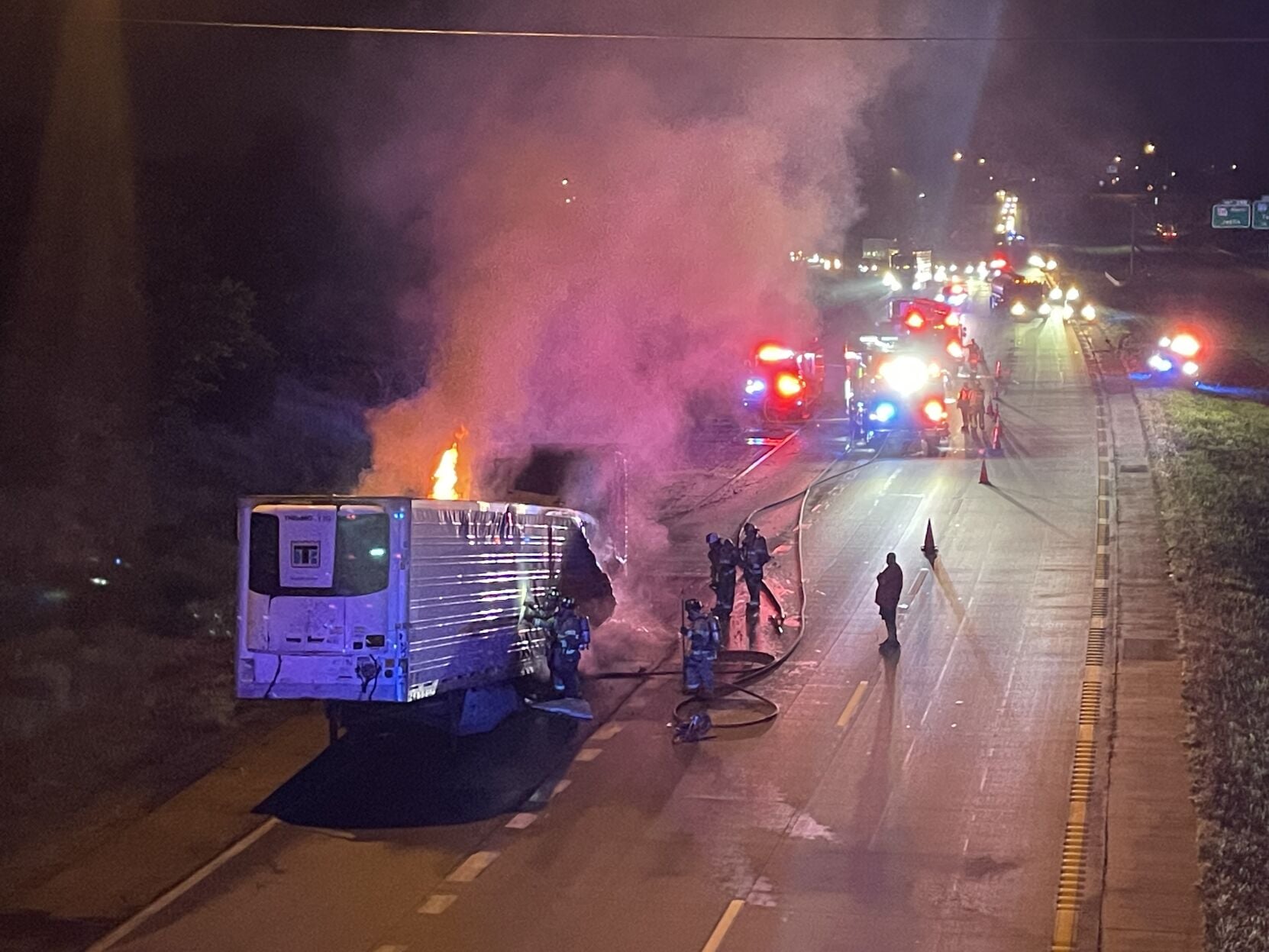 Semi trailer burns 249 to I-49 in Joplin, 48,000-pounds of grapes ...