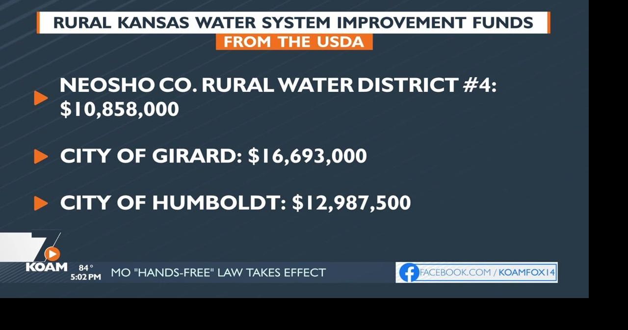 USDA loans issued to help improve Kansas rural water systems | Kansas ...