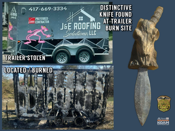 Stolen trailer recovered, but destroyed in fire — distinctive knife ...