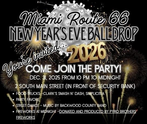 Ball drop for 2026! Route 66 in Miami, Oklahoma | Joplin News First ...